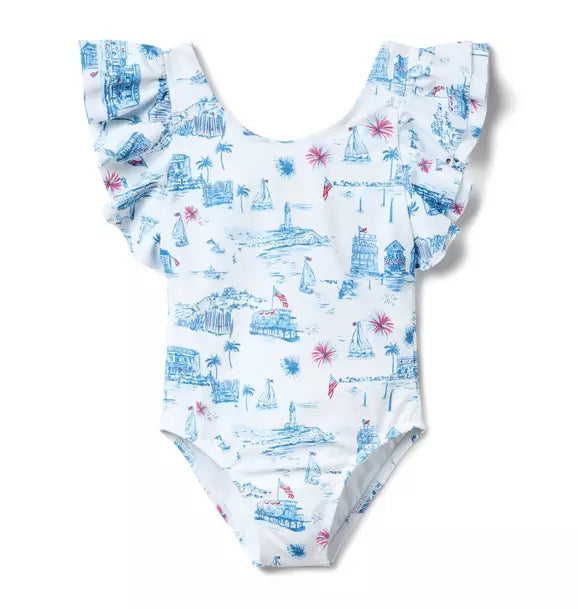 Recycled Americana Toile Swimsuit – SYNPLE